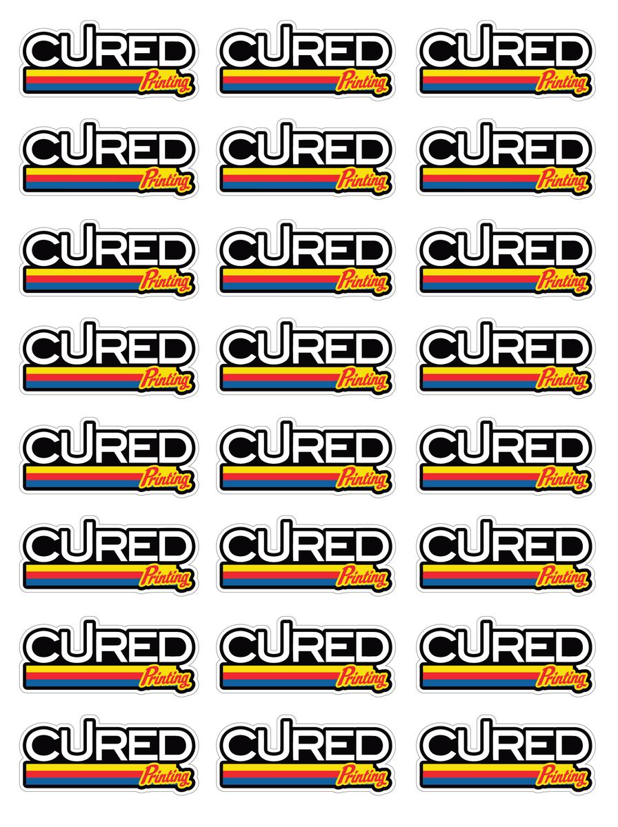 Contour "kiss" cut sticker sheets – Cured Printing